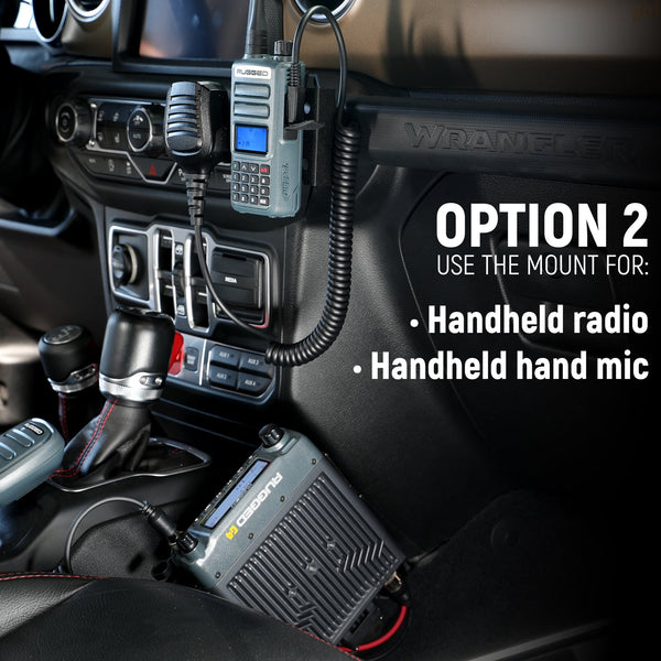 Handheld Radio Grab Bar Mount for Jeep Wrangler JK, JKU, JL and Gladia ...